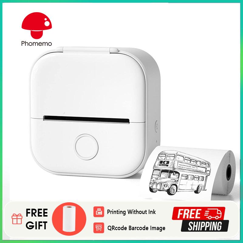 Phomemo T02 1 rolls Paper built in Inkless Printer Mini Adhesive ...