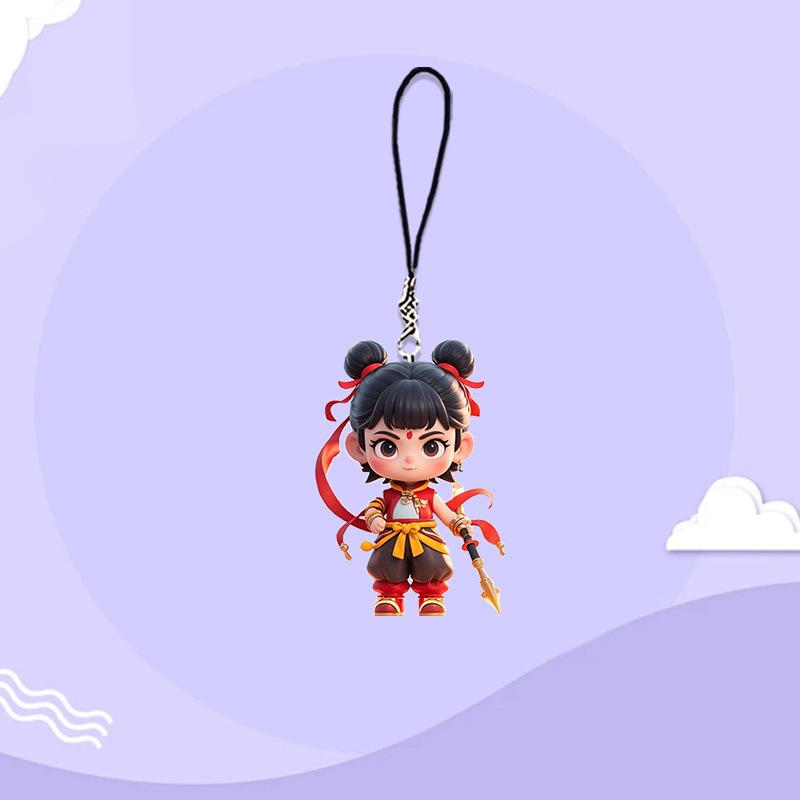 NezhaAobing Keychain Couple Keychain Accessories Spirit Pearl Demon ...