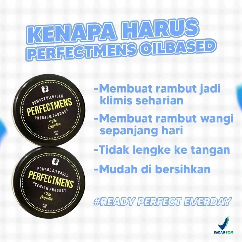 New EDITION PERFECTMENS OILBASED POMADE PREMIUM Minyak rambut pria 65gr ...