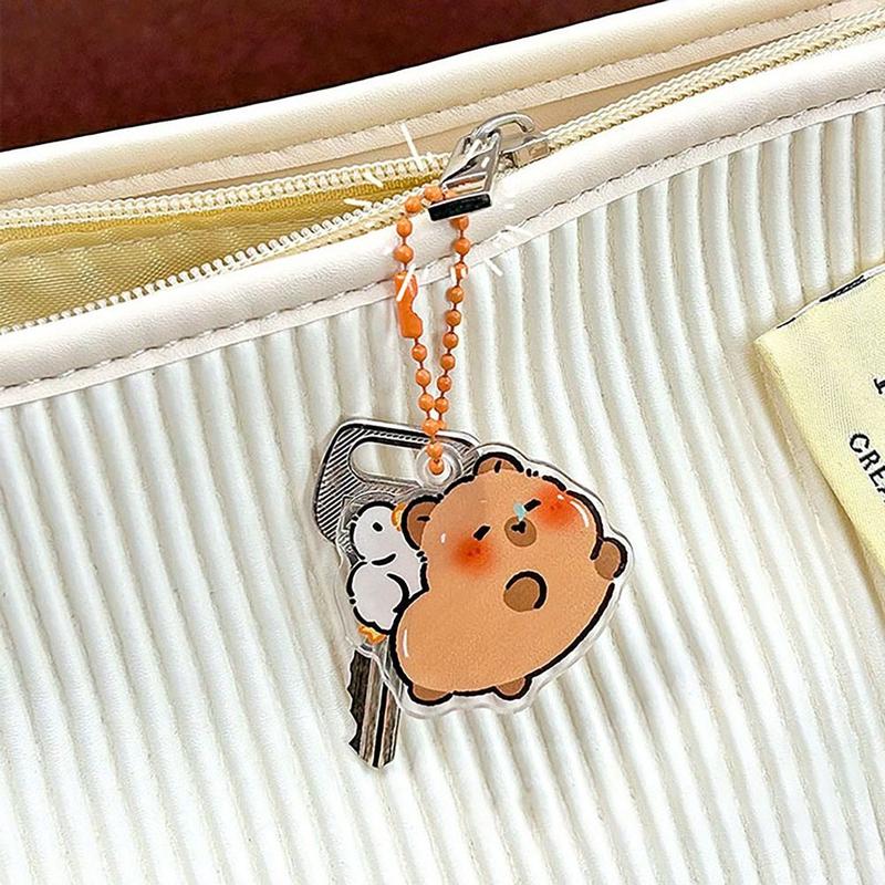 Cute Capybara Key Chain Cartoon All-purpose Key Ring Decorations ...