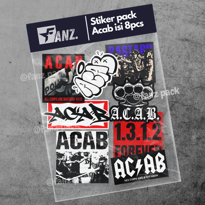 Jual STIKER ACAB ISI 8pcs - ANTI AIR- STIKER ACAB 1312, ALL COPS ARE ...