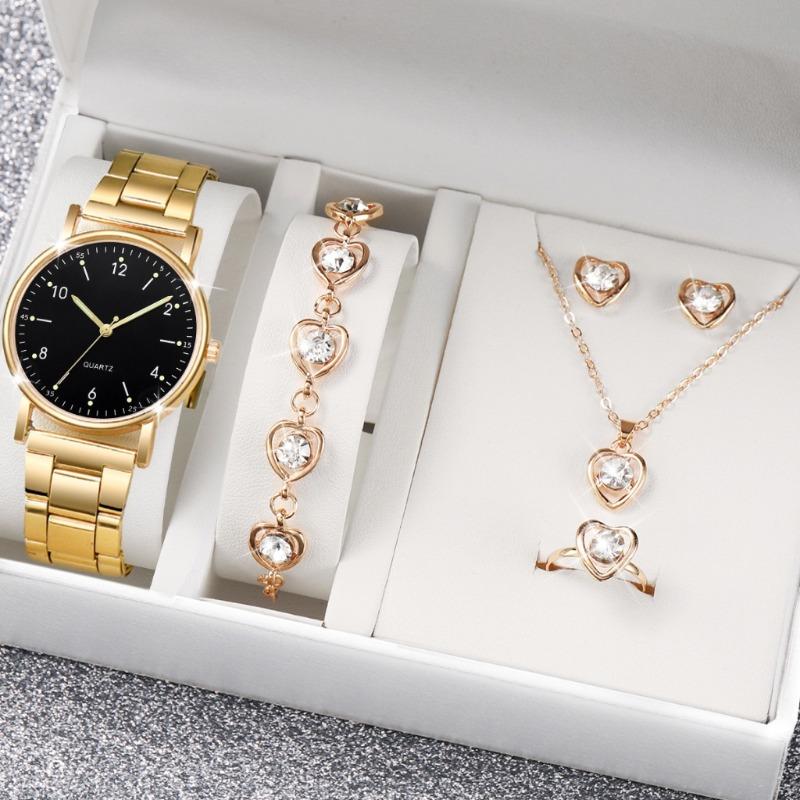 Jam tangan kuarza dengan tali keluli untuk wanita, elegan, berkualiti ...