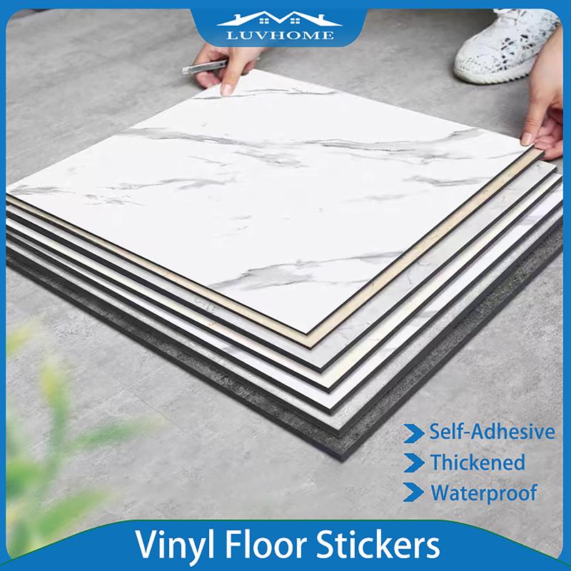 LUVHOME Self-Adhesive Vinyl Tiles PVC Floor Stickers Floorin - TikTok ...