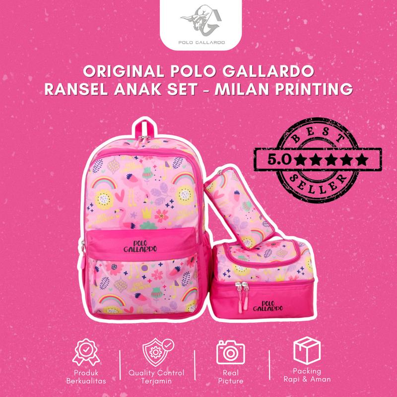 Tas Ransel Lunchbox Sekolah Anak Perempuan Polo Gallardo BMA03 - Shop | Tokopedia