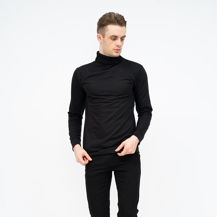 Turtle Neck pria lengan panjang kaos kerah tinggi slim fit houseofcuff ...