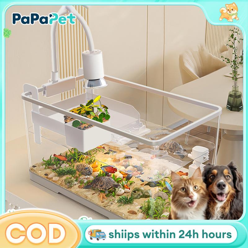 PaPa Pets Fish and Turtle Mixed Breeding Tank – Desktop Aquarium ...