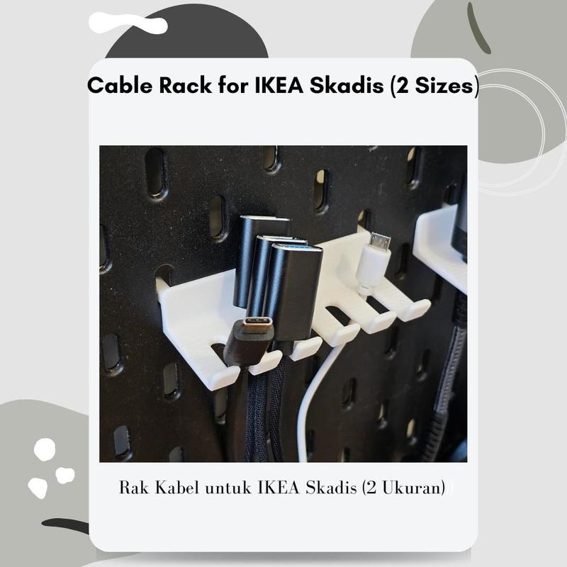 Cable Rack For IKEA Skadis (2 Sizes ) /Rak Kabel untuk IKEA Skadis ...
