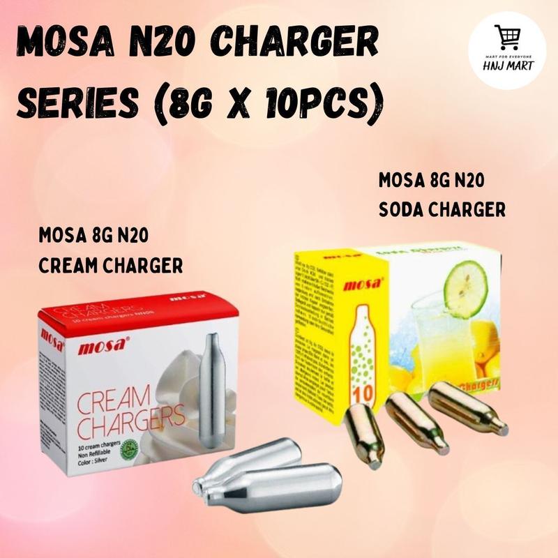 MOSA N20 CREAM CHARGER/ MOSA 8G N20 SODA CHARGER (8g x 10pcs) - TikTok ...