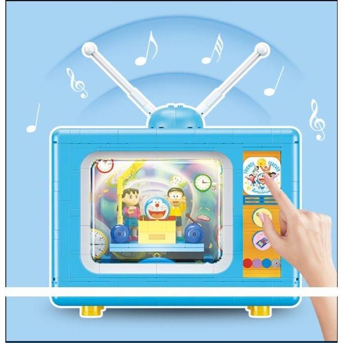 Jual Balody TV Doraemon Figure Time Machine Song Bricks Toys Lucu Kado ...