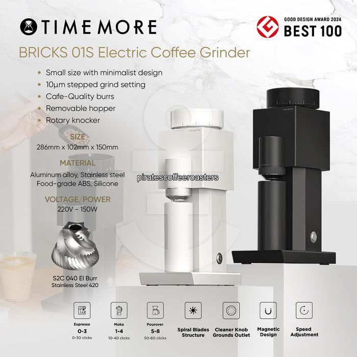 Jual Timemore Bricks 01s Electric Coffee Beans Grinder with Burrs 40mm ...