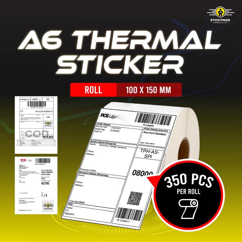 350pcs A6 Thermal Sticker 100x150mm / AWB / Shipping Label / - TikTok ...