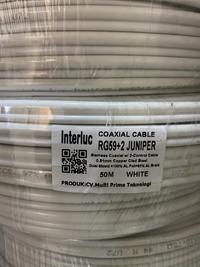 Jual Kabel CCTV RG59 RG59P Putih 50M 50 Meter EDGE 1 Roll Coaxial Power ...