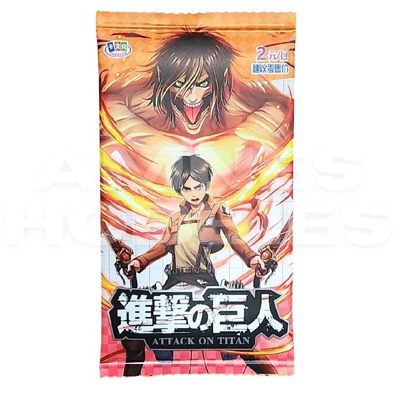 Attack On Titan Booster Pack Anime Kartu Koleksi Sealed CCG Mainan Card ...