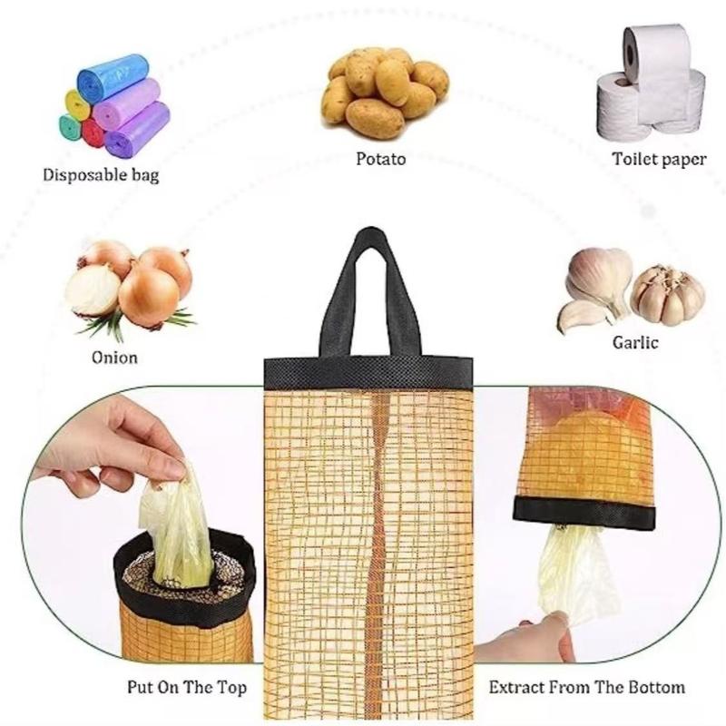 Pemegang beg runcit untuk dinding, dispenser pemegang beg plastik ...