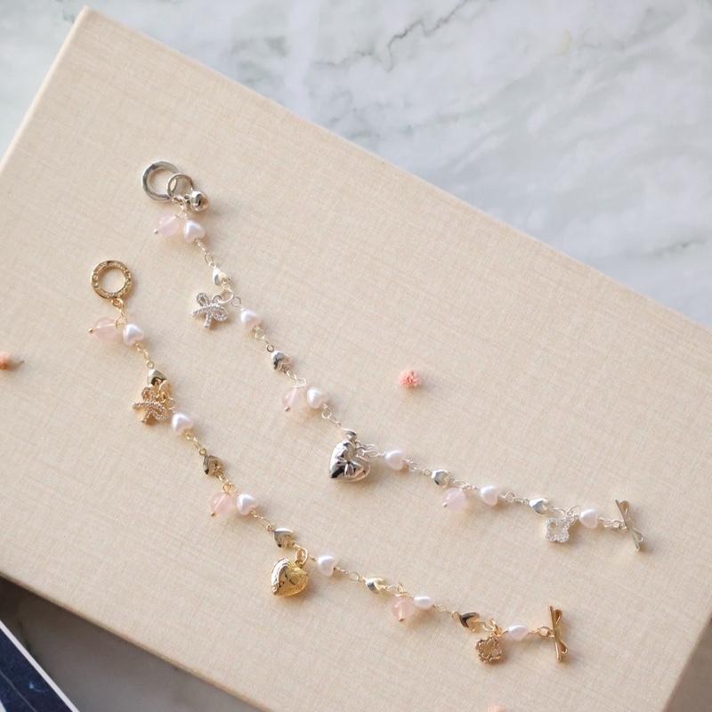 [Cheru Crystals] - Dangly V2 with Ribbon, Heart Locket & Mini Clover ...