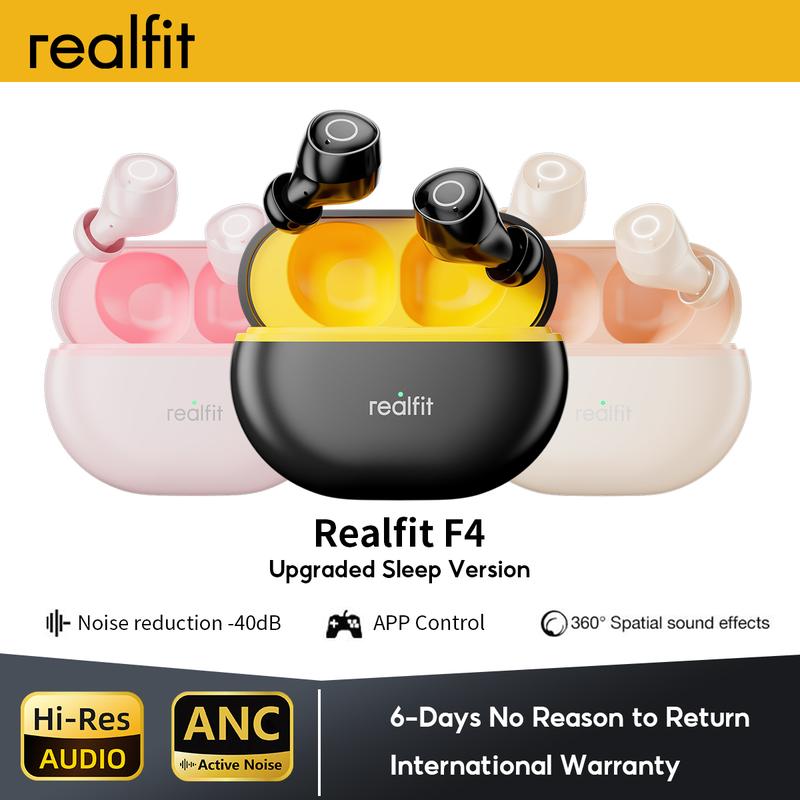 Realfit F4 ANC Bluetooth Earphone -40dB Ultra-deep Bass AI Noise ...