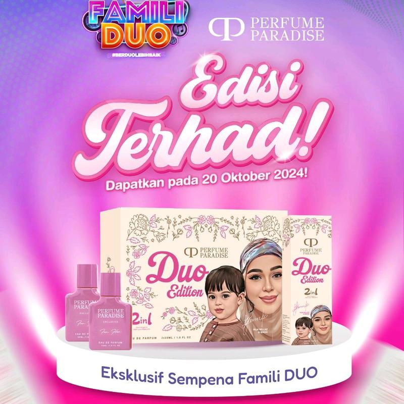 PERFUME PARADISE X MUA BELLA DAN WARA (DUO EDITION 30ML X 2 BOTOL ...