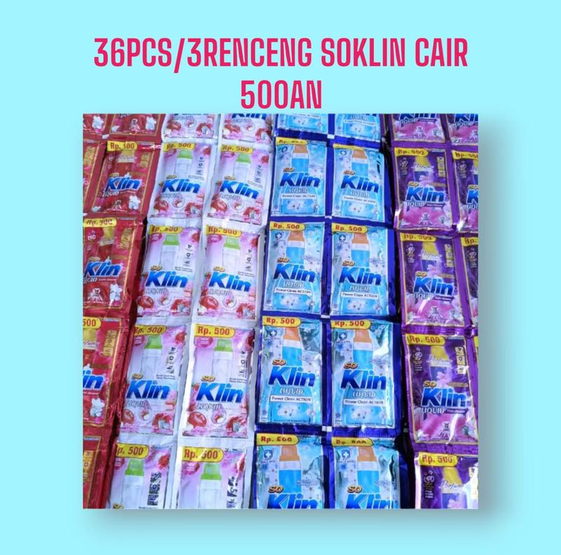 36PCS/3 RENCENG SOKLIN CAIR 500AN KEMASAN 22ML - Shop | Tokopedia