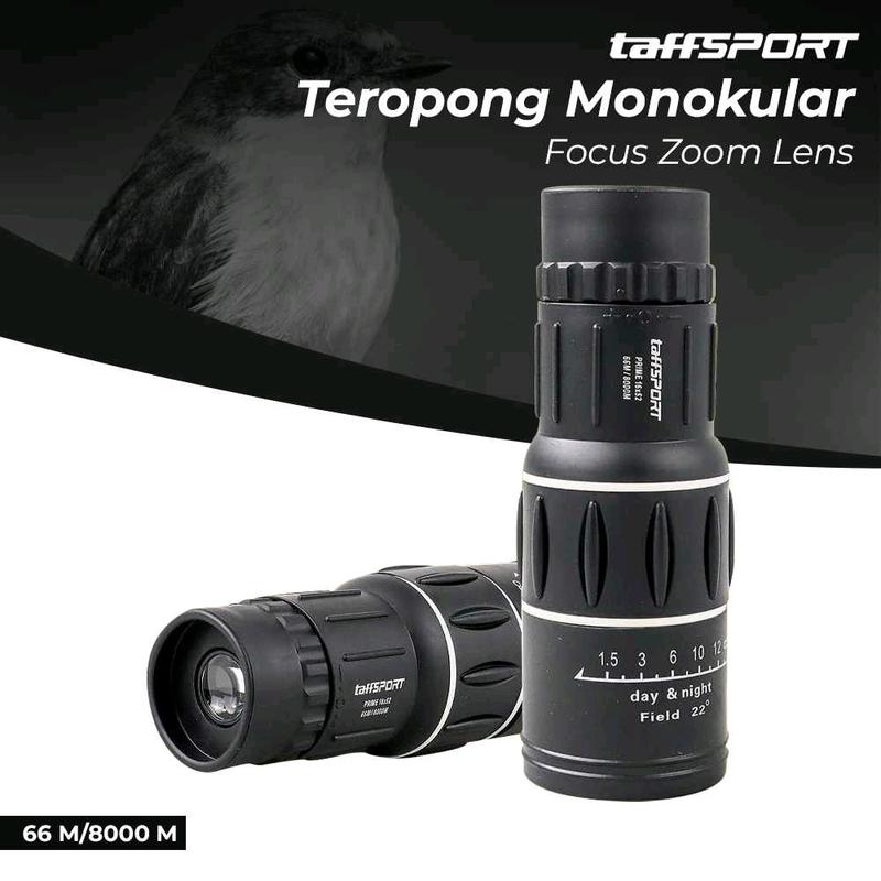 Prime Teropong Monokular Focus Zoom Lens 66M/8000M - 16x52 - Shop ...