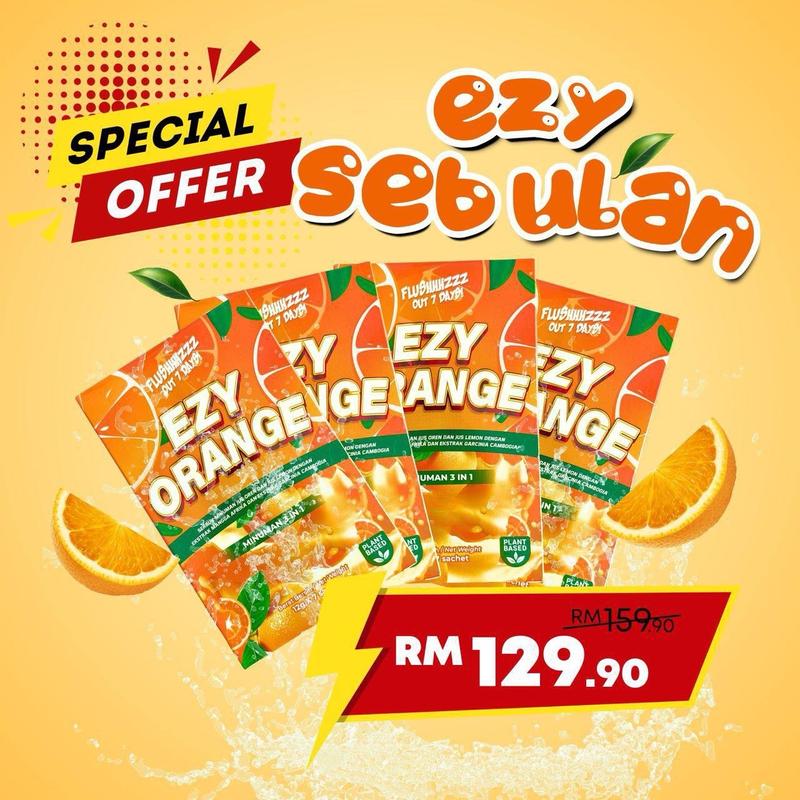 EZY ORANGE 4 BOX| JUS OREN| ORGANIK| JUICE ORANGE - TikTok Shop Malaysia