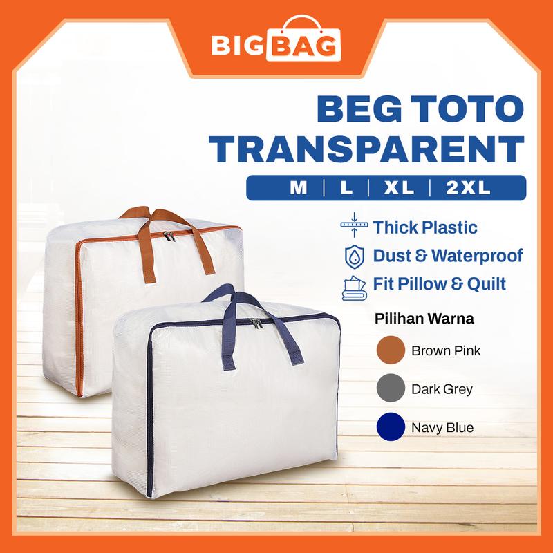 BIG BAG Beg Toto Waterproof Transparent Storage Bag Comforte - TikTok ...