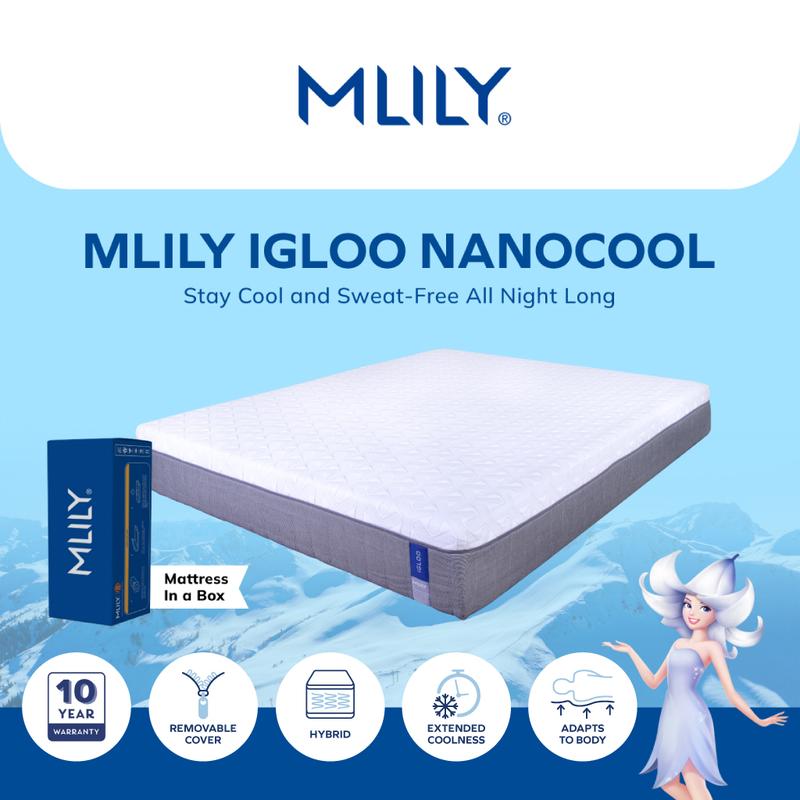 MLily Igloo Nanocool Memory Foam Mattress Hybrid Pocketed Spring ...