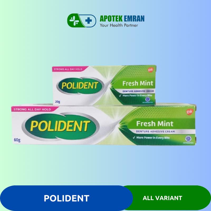 POLIDENT Fresh Mint 60 gr 20 gr Perekat Gigi - Shop | Tokopedia