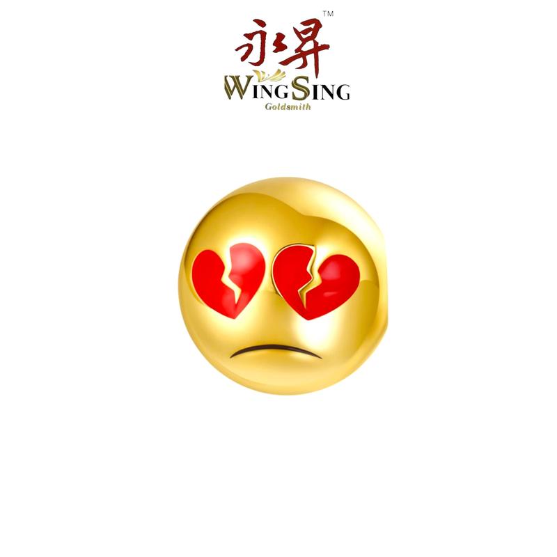 ZA91 Wing Sing 5G Loket Beads Charm Emoji Fesyen Tulen Original Emas ...