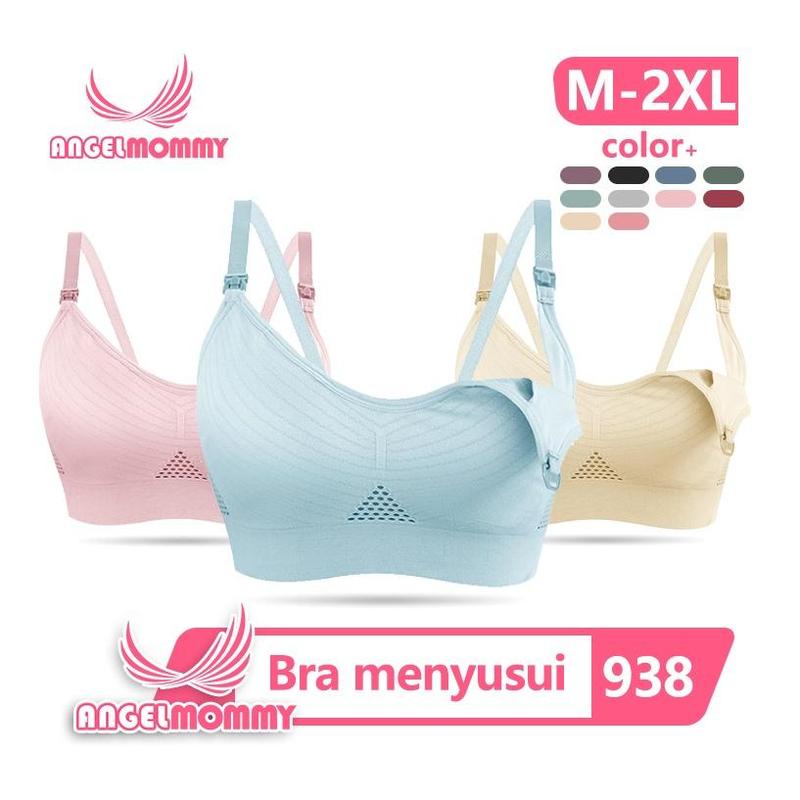 3pcs Bra Menyusui Bra Hamil Kancing Depan Terbuka Lubang Ventilasi ...