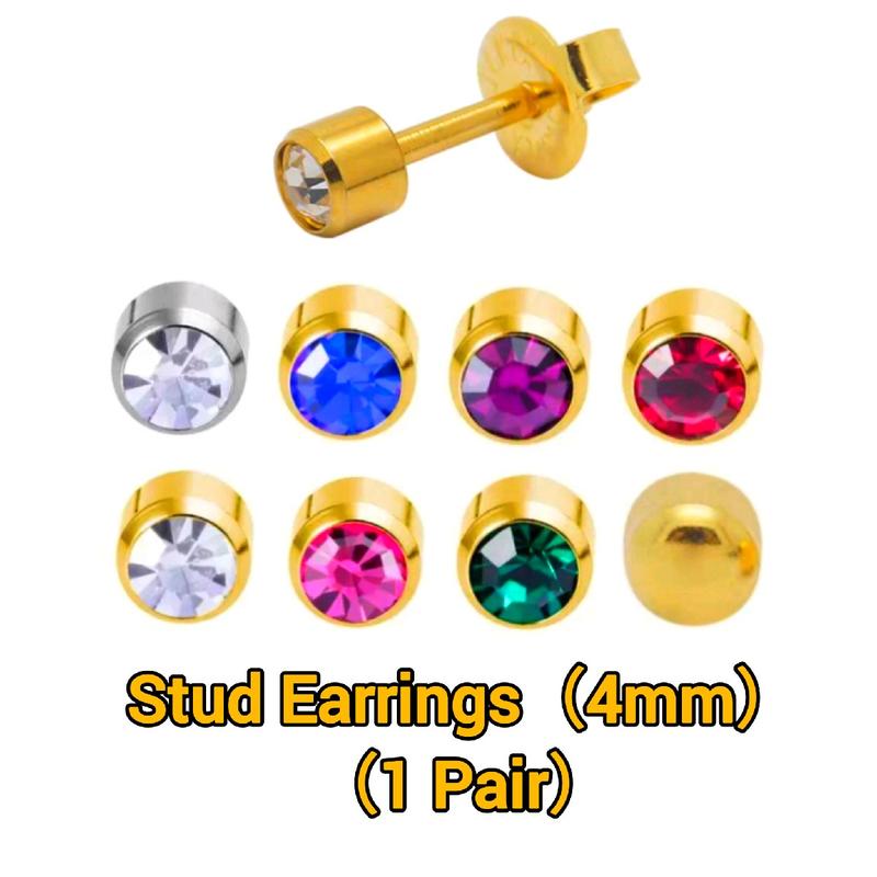 Stud Earring Ear Piercing Earrings/Subang Tindik Emas 【 READ - TikTok ...