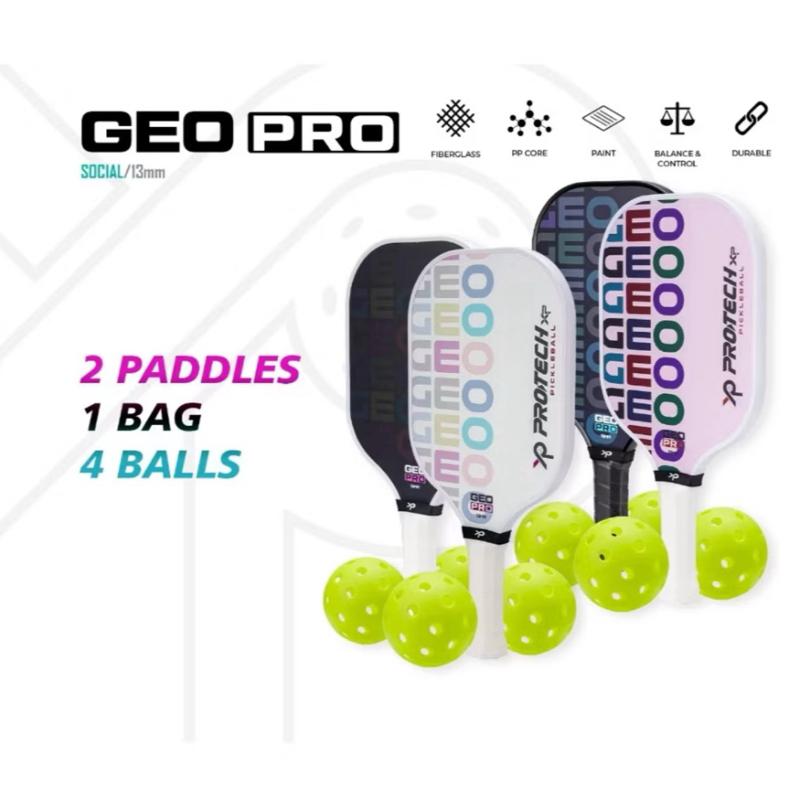 Protech XP GEO"PRO"Pickleball Premiun Set (2 Paddles/4 Balls/1 - TikTok ...