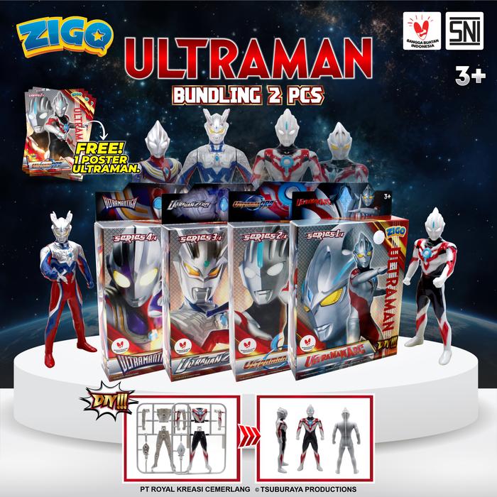 Jual BUNDLING 2 MAINAN ULTRAMAN DIY - ZIGO TOYS ACTION FIGURE ULTRAMAN ...