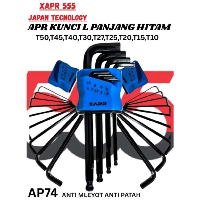 Jual KUNCI L APR JAPAN AP74 AP 74 & AP75 ISI 9PCS SEGI 6 & BINTANG ...