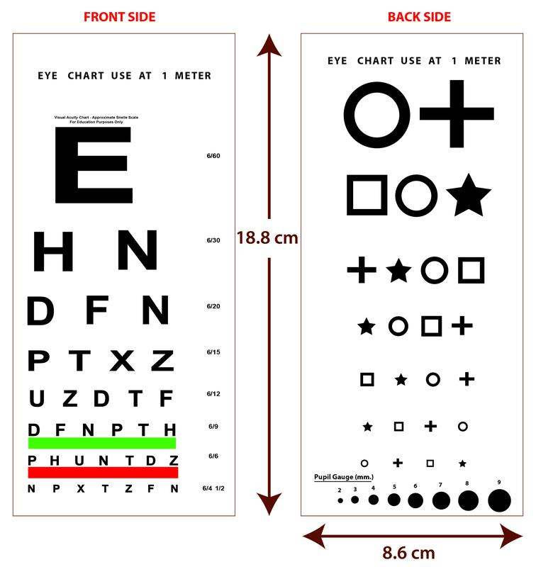 Pocket Snellen Eye Chart Visual Acuity Eye Vision Test Chart - TikTok ...
