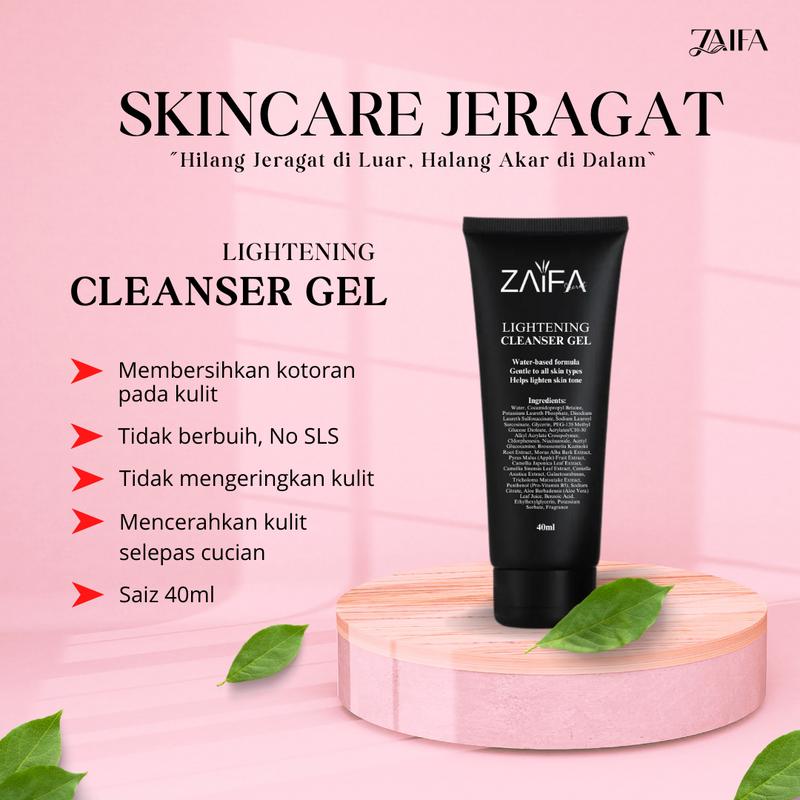 ZAIFA CLEANSER GEL PENCUCI MUKA FACIAL LIGHTENING SKINCARE Mencerahkan ...
