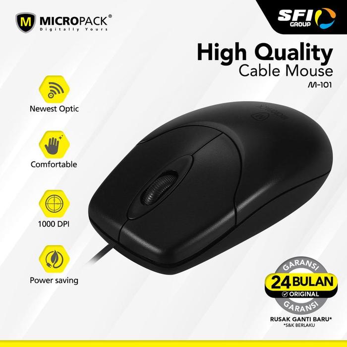 Jual Micropack Mouse Cable Wired Optical - M101 Black - Kota Semarang ...