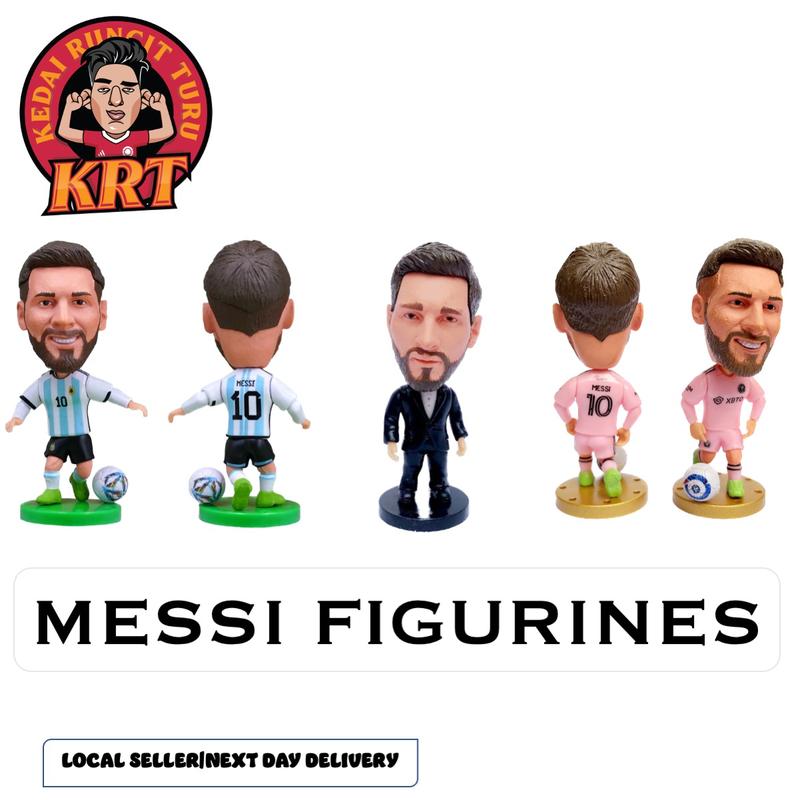 Messi Football Player Figurine Figura Pemain Bola Sepak Action Figures ...
