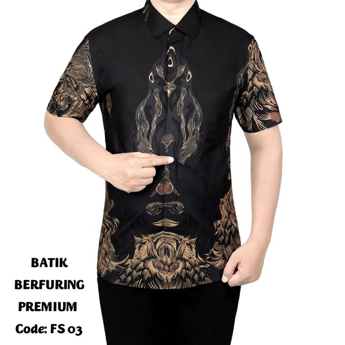 Promo KEMEJA BATIK PRIA LENGAN PENDEK BAJU BATIK PRIA SLIM FIT PREMIUM ...