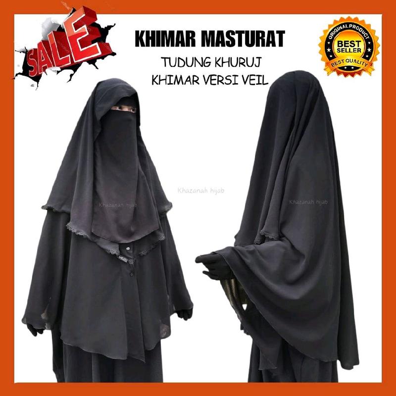 Khimar Masturat versi veil 2 lapis boleh make to 3 lapis labuh - TikTok ...