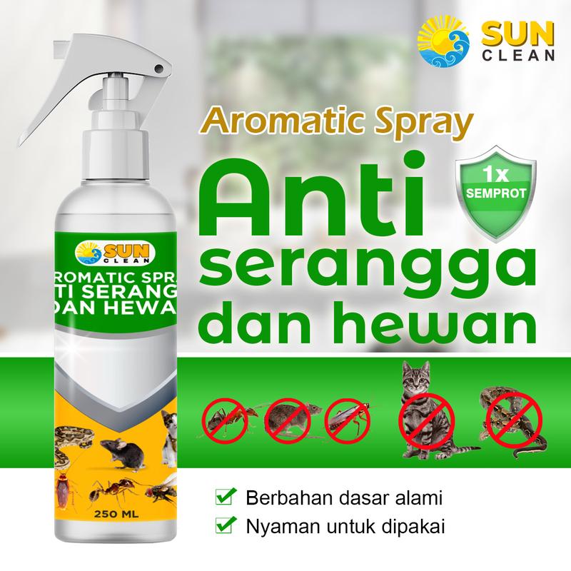 SUN Aromatic Spray Pengusir Lalat Kecoa Semut dan Hewan Kucing - Shop ...