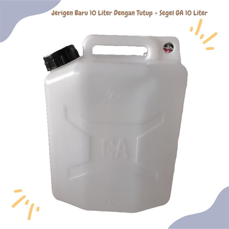 Jerigen Baru 10 Liter Dengan Tutup + Segel 10 Liter - Shop | Tokopedia