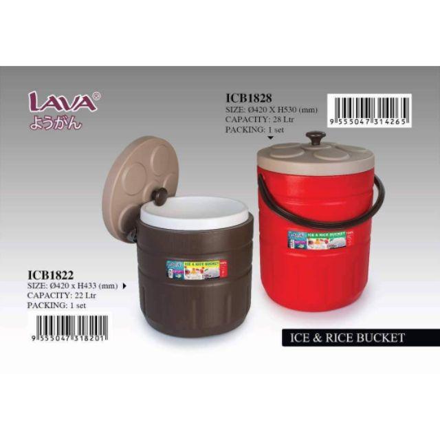 LAVA Ice & Rice Bucket / Cooler / Tong Ais 22L / 28L - TikTok Shop Malaysia
