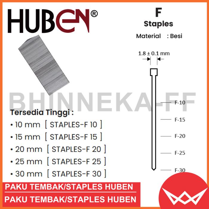 Jual PAKU TEMBAK HUBEN ISI PAKU TEMBAK STAPLES F10 F15 F20 F25 F30 ...