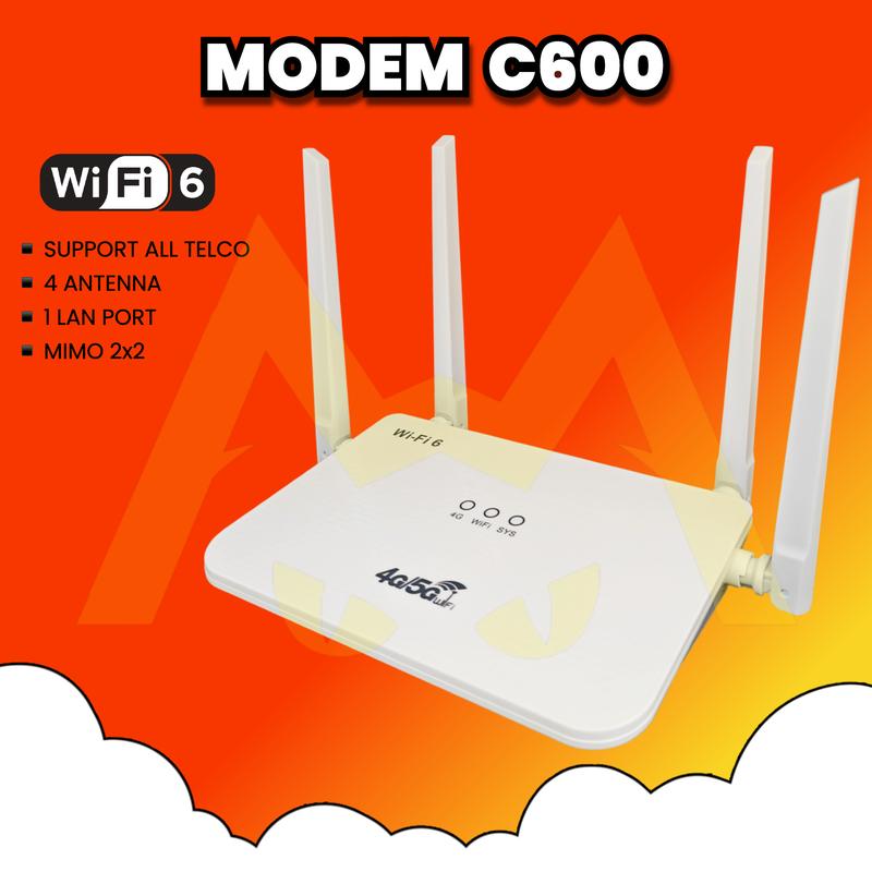 【READY STOCK】4G CPE Modem C600 WiFi6 Router For Home Support - TikTok ...