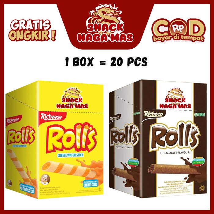 Jual NABATI ROLLS KEJU - COKLAT [1 box isi 20] nabati hitam - Kota ...