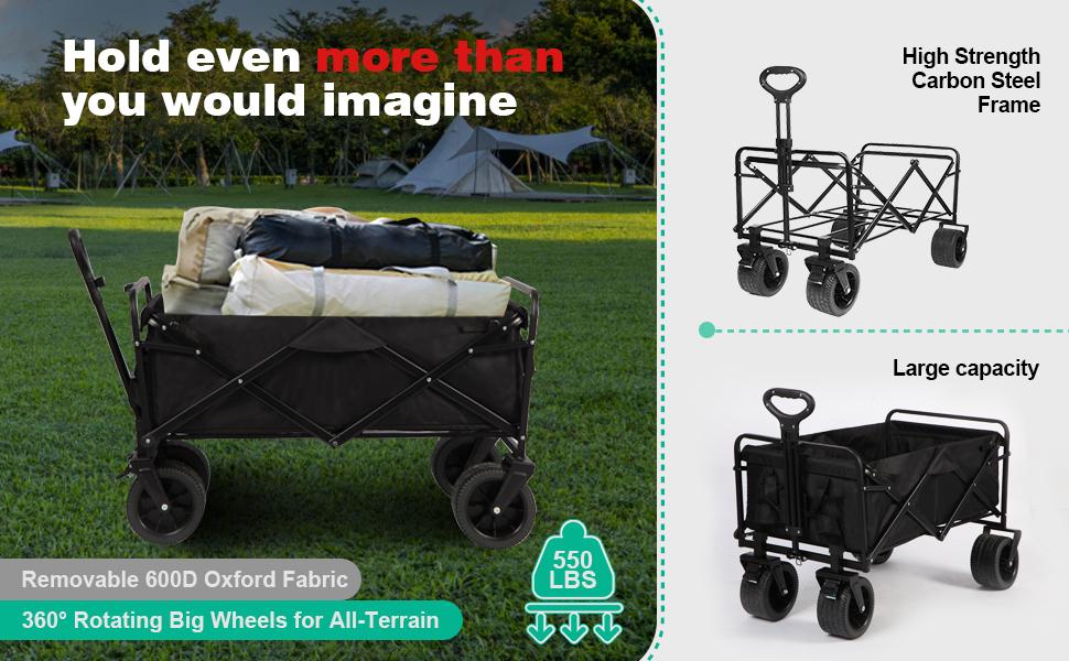 Multifunctional Folding Wagon Trolley Camping Trolley Tool Storage ...