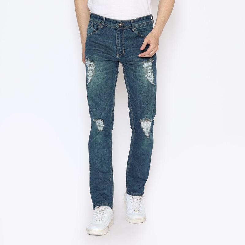 2nd RED Ripped Jeans Celana Panjang Pria Slim Fit Infinity Katun - Shop ...