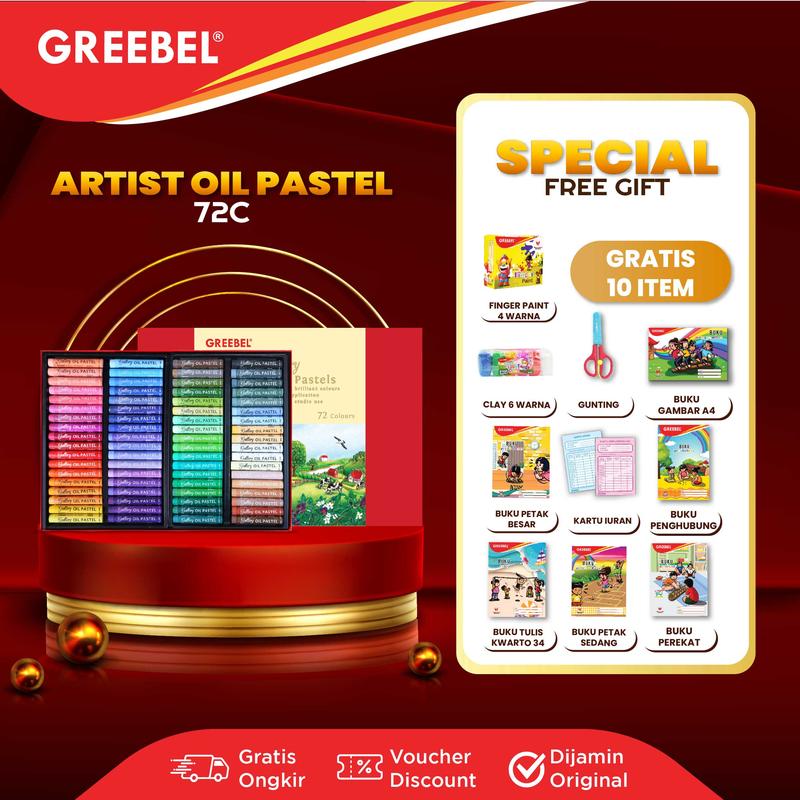 GREEBEL Crayon Krayon ARTIST 72 Warna / ARTIST Oil Pastel 72 - Shop ...