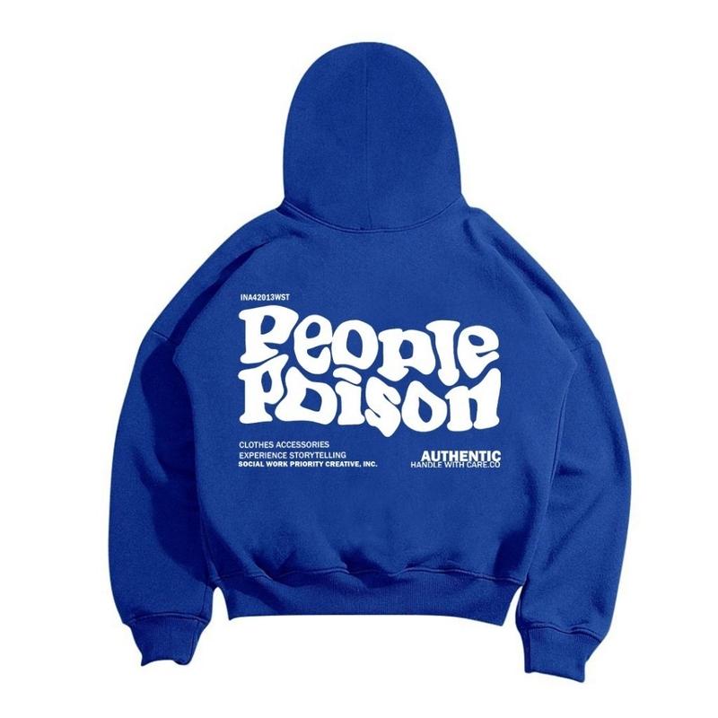 MOSAMO HOODIE BOXY OVERSIZE PEOPLE POISON BIRU - Shop | Tokopedia