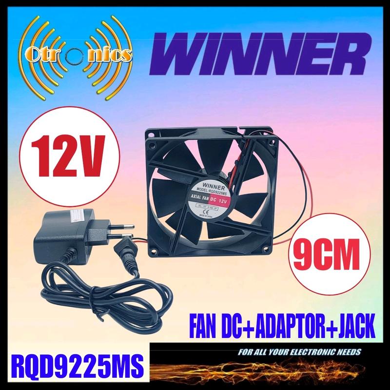 Fan DC 12V 9CM WINNER + ADAPTOR - Shop | Tokopedia